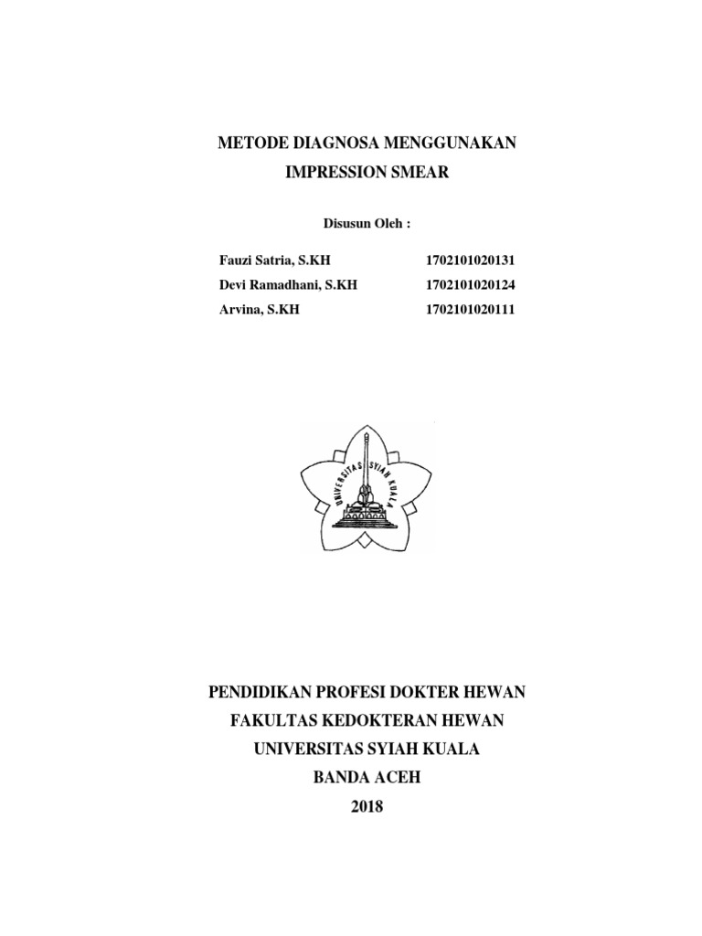 Teknik Diagnosis Impression Smear | PDF | Kajian Bahasa Asing ...