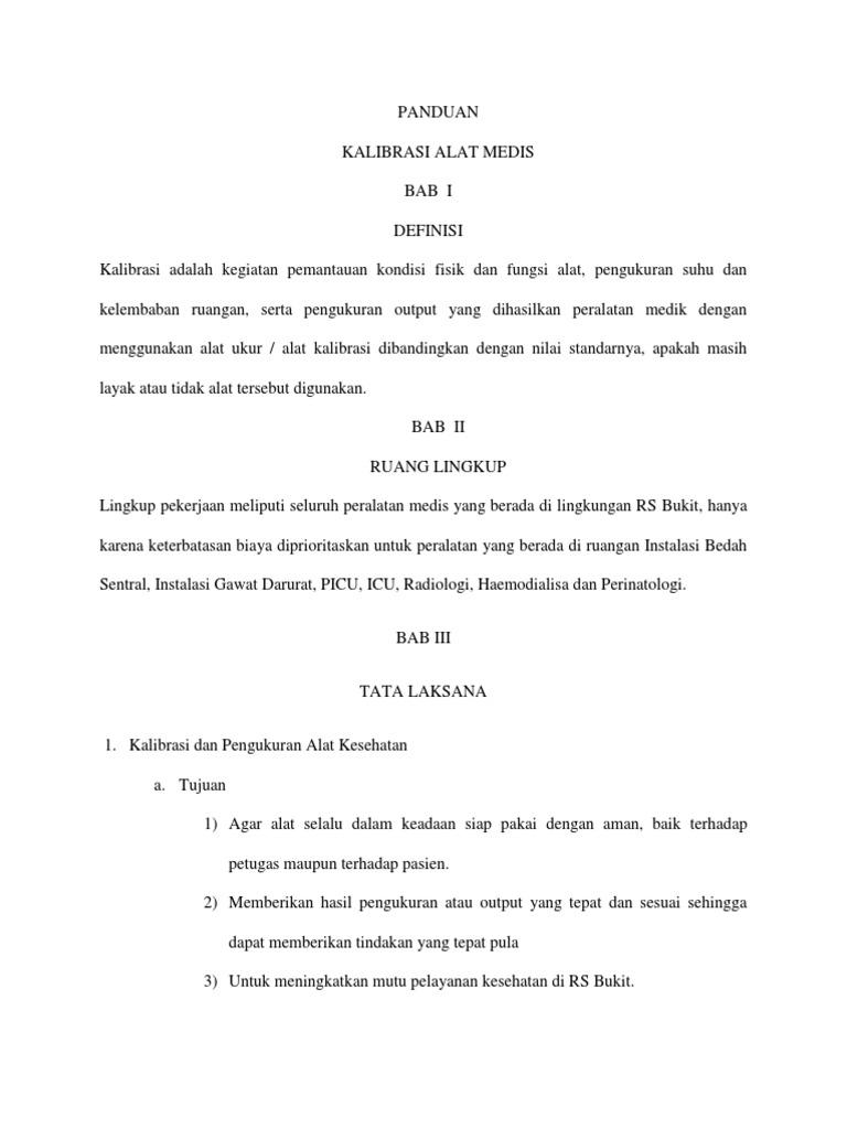 Kalibrasi Alat Medis | PDF