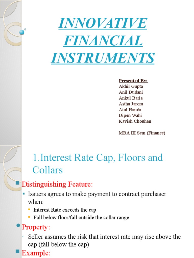 Innovative Financial Instruments: Presented by | PDF | Bonds (Finance ...