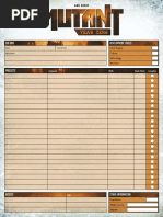 Mutant Year Zero Character Sheet | PDF | Role Playing Games | Gaming