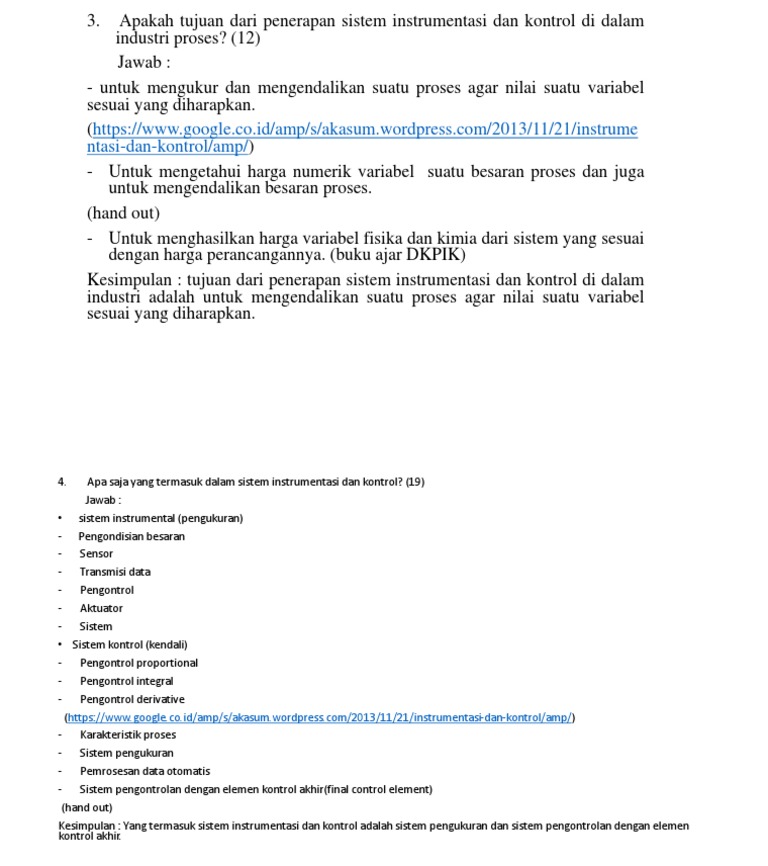 Soal No 3,4 Sistem Instrumentasi Dan Kontrol | PDF