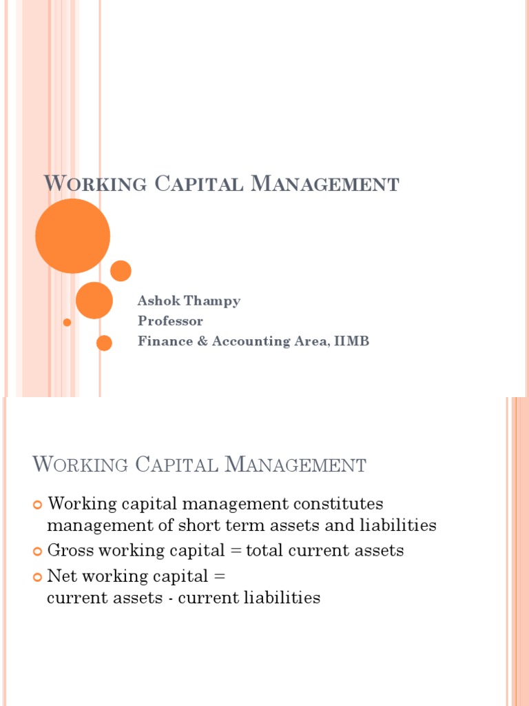 Working Capital Management | PDF | Factoring (Finance) | Working Capital