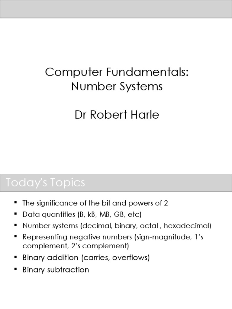 Computer Number Systems | PDF | Arithmetic | Theoretical Computer Science