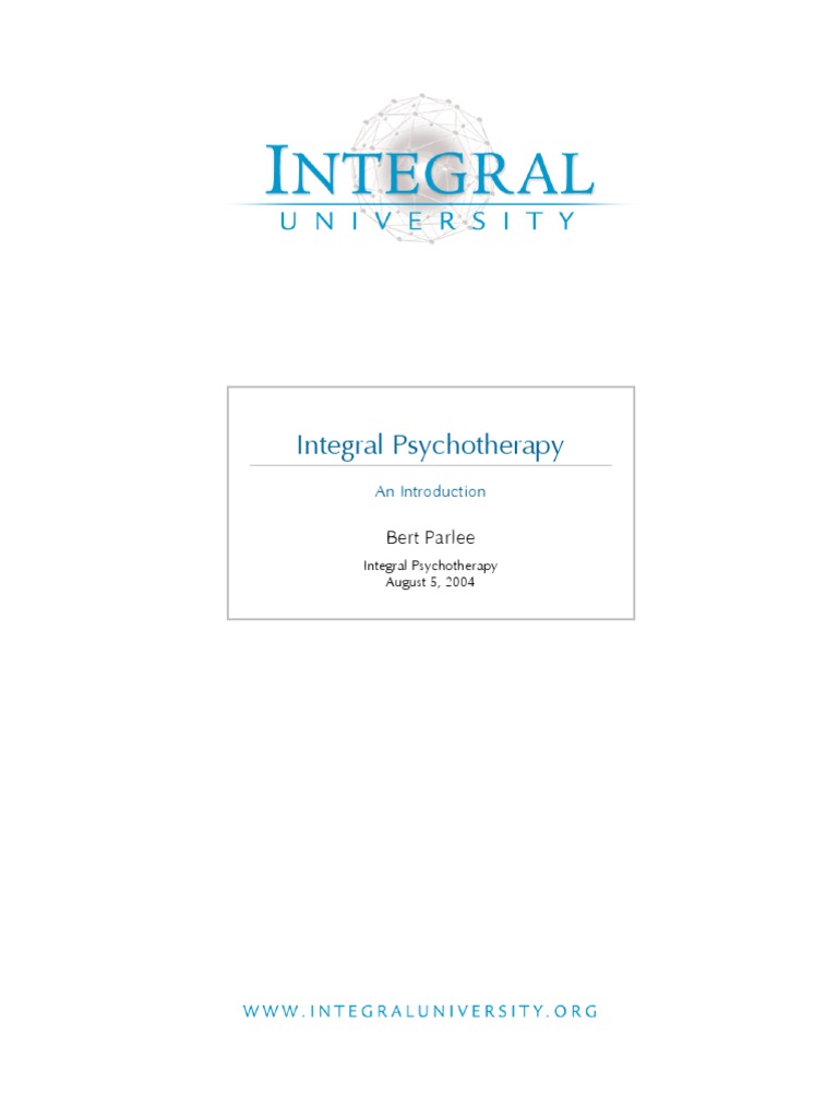 Integral Psychotherapy | PDF | Psychotherapy | Clinical Psychology