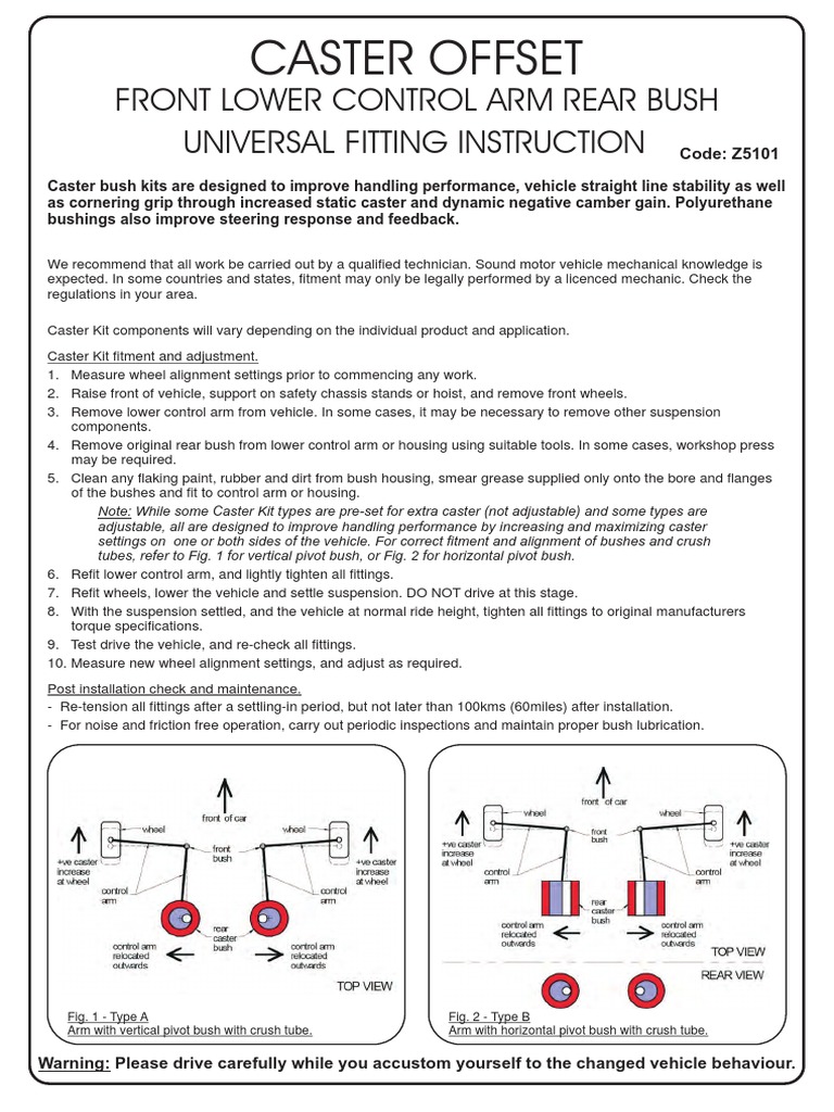 Castor Offset | PDF | Suspension (Vehicle) | Vehicles