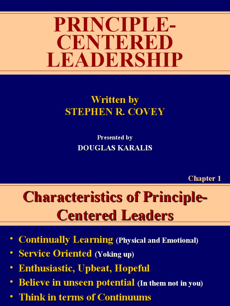 Principle-Centered Leadership: Written by Stephen R. Covey | PDF ...