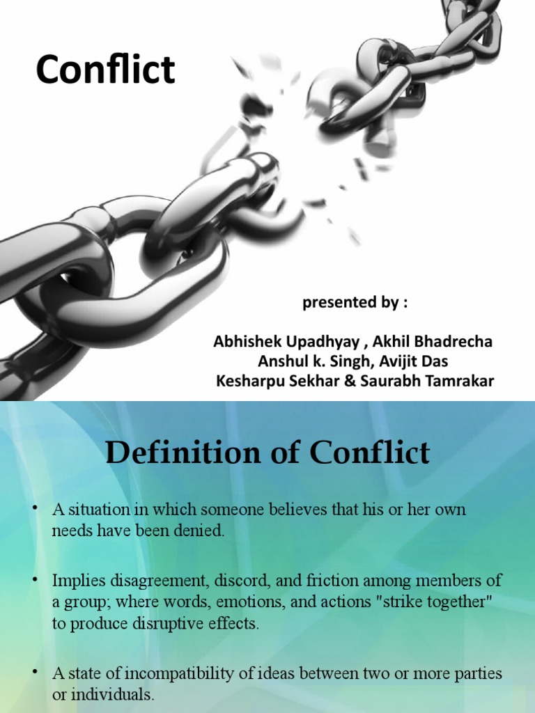 Presentation On Conflict | Download Free PDF | Cognition | Negotiation