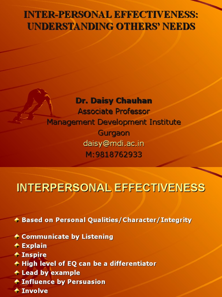 Interpersonal Effectiveness | PDF | Id | Action (Philosophy)