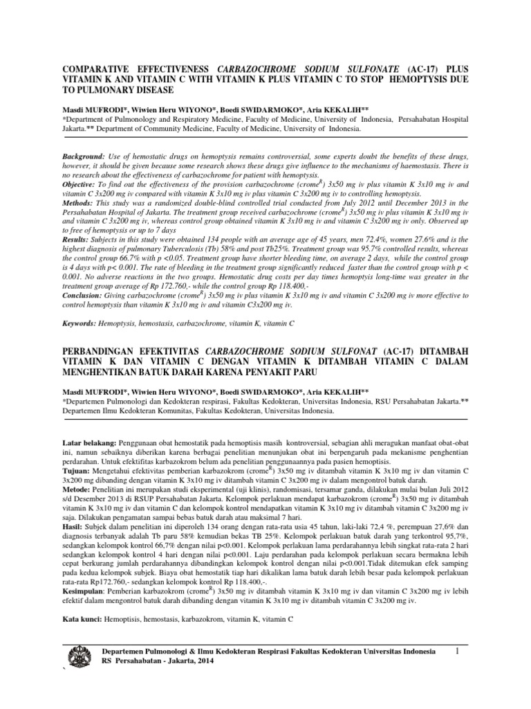 Tesis Terapi Batuk Darah Pdf