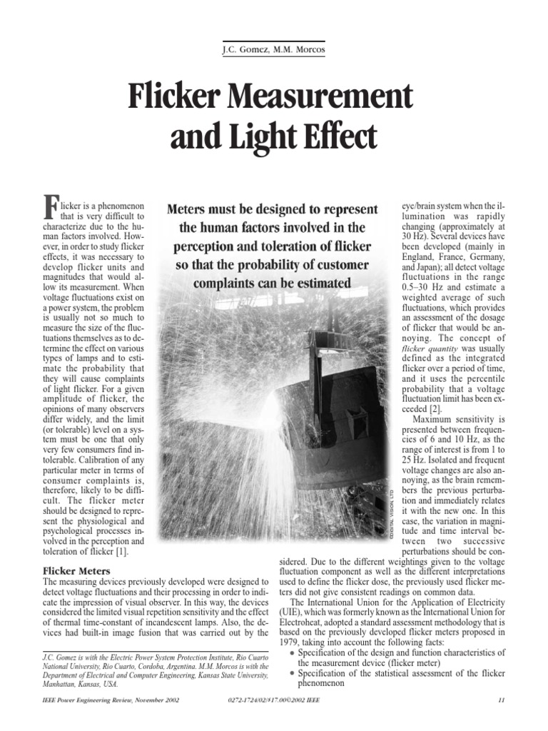 Flicker Measurement and Light Effect | PDF | Incandescent Light Bulb ...