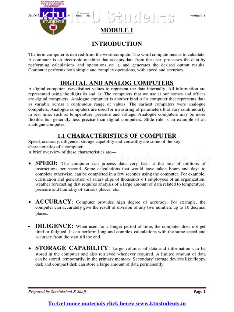 To Get More Materials Click Here WWW - Ktustudents.in | PDF | Computer Data Storage | Computer ...