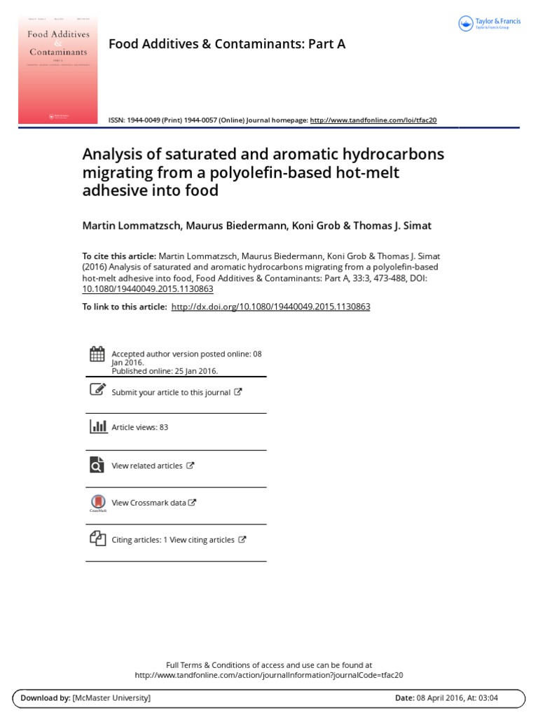 1 - Analysis of Saturated and Aromatic Hydrocarbons | PDF | Wax | Gas ...