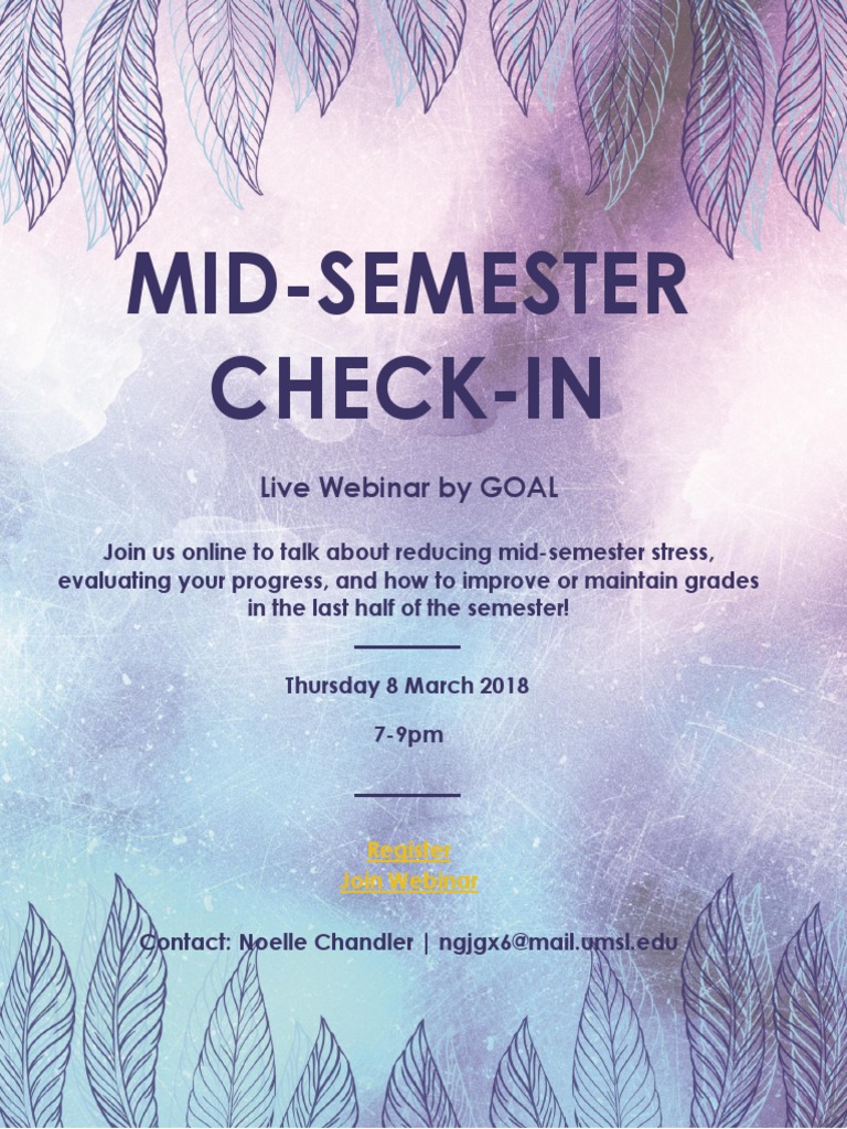 Mid Semester Check in Flyer-12 PDF | PDF