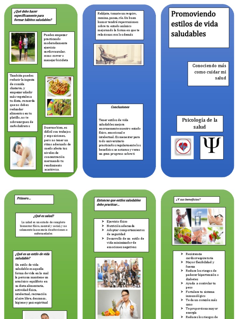 Triptico Salud | PDF | Sicología | Nutrición