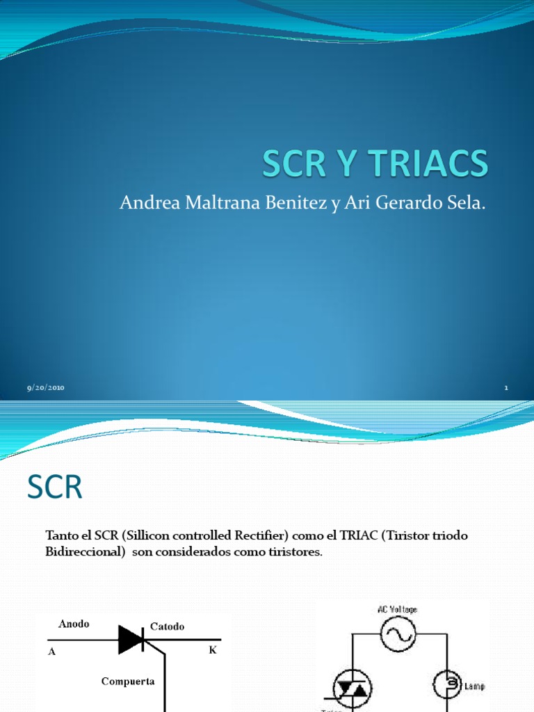 SCR y Triacs | PDF | Ciencia y matemáticas