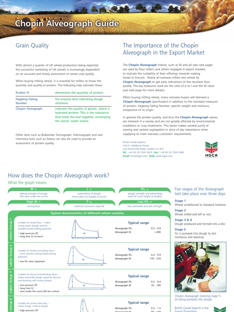 BCE Chopin Alveograph Guide | PDF | Flour | Wheat