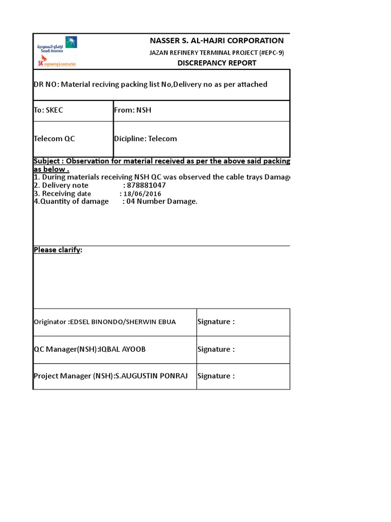 Discrepancy Report - STATIC | PDF | Gas Technologies | Mechanical ...