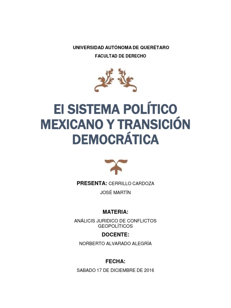 Transición Democrática en México | PDF | Partido Revolucionario ...