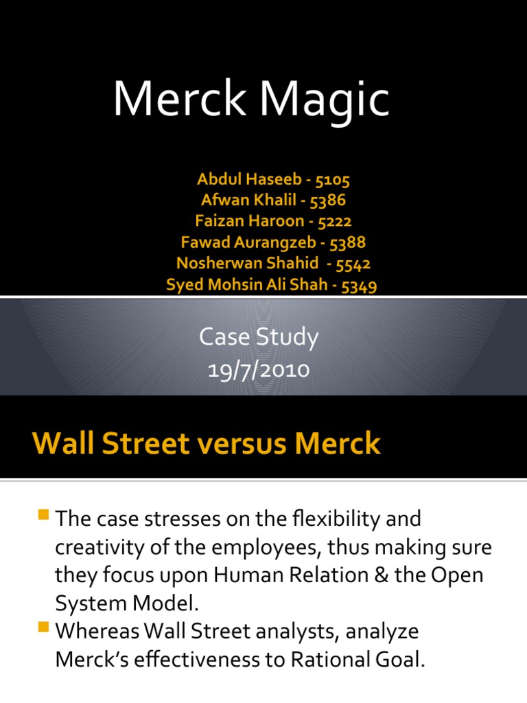 Merck Case Study: Innovation & Structure | PDF