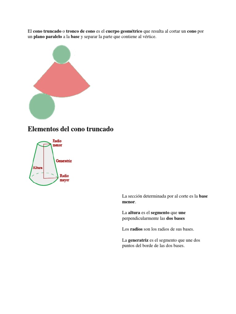 Cono Truncado Calculo Facil | PDF