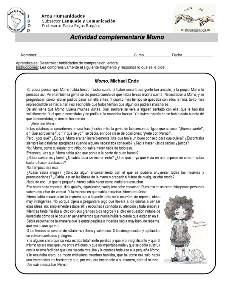 Guía Momo | PDF | Lectura (proceso)