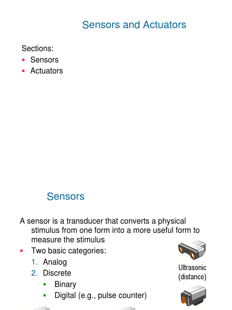 Sensors and Actuators | PDF | Servomechanism | Sensor