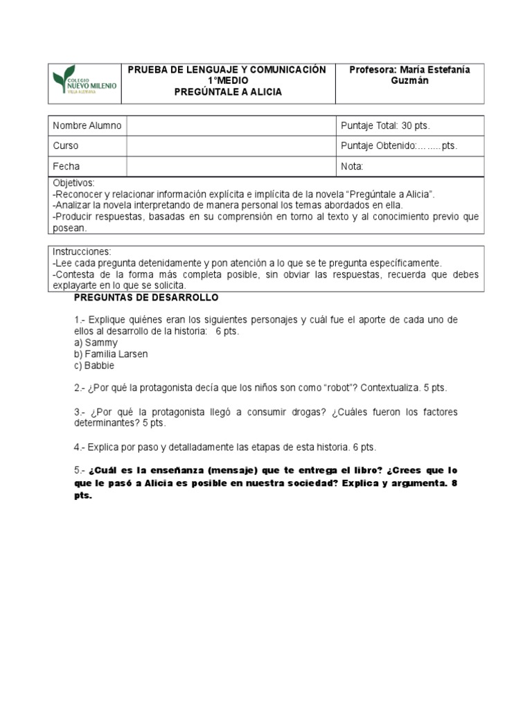 Pregúntale A Alicia | PDF