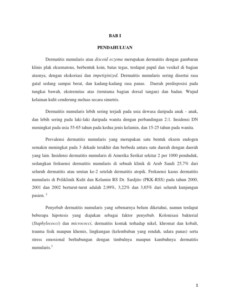Dermatitis Numularis | PDF