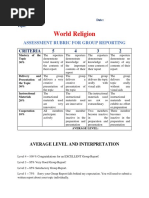 Criteria For Classroom Reporting | PDF