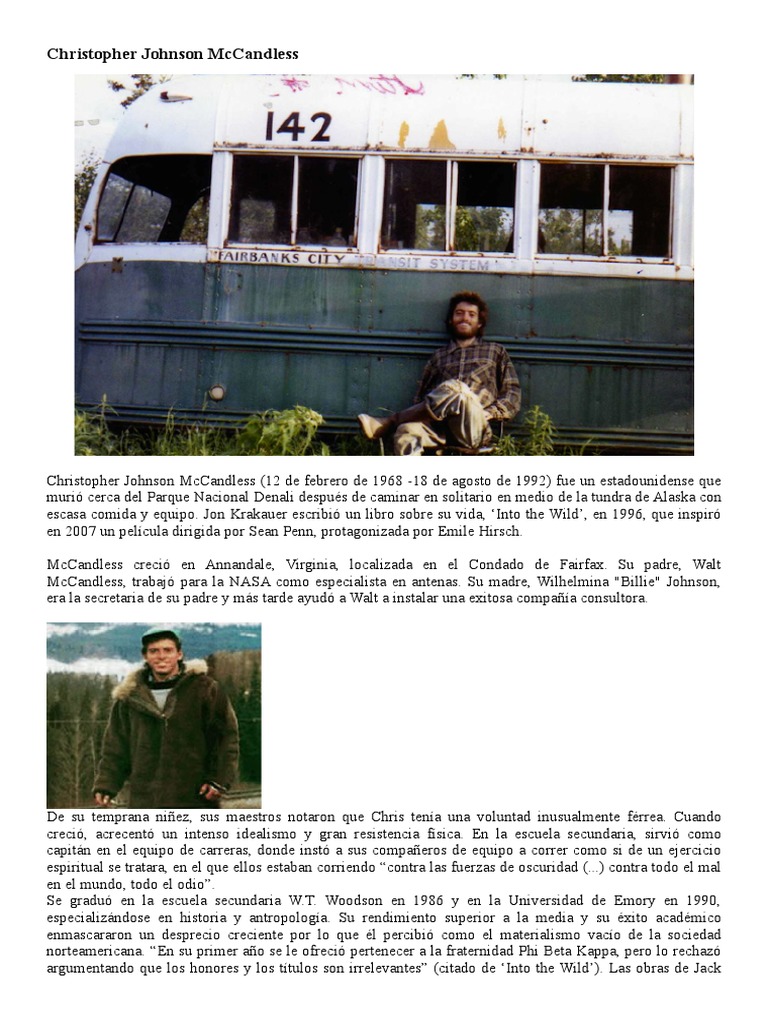 Christopher Johnson McCandless | PDF | Naturaleza