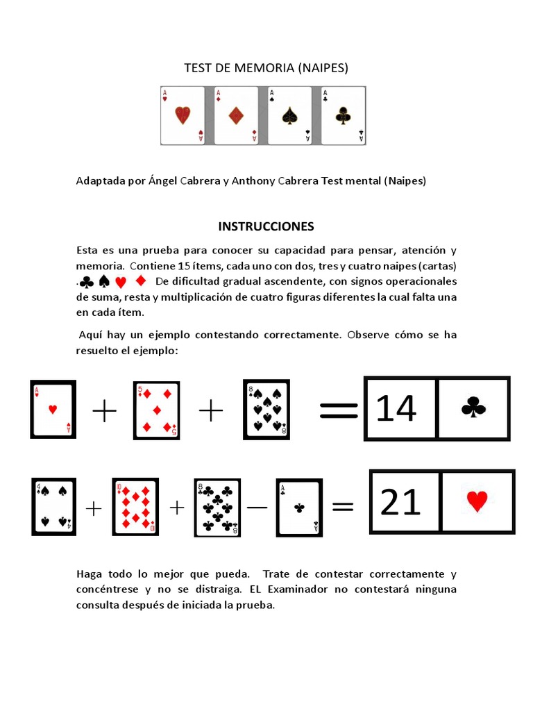 Test Cartas | PDF