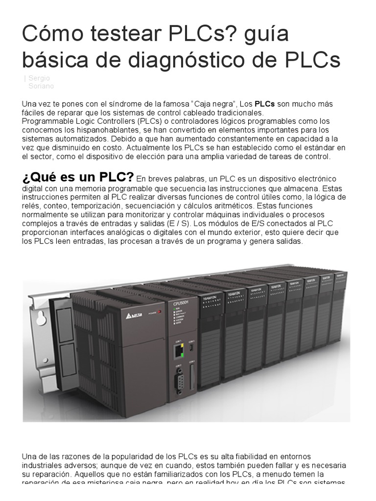 ¿Cómo Testear PLCs - Guía Básica de Diagnóstico de PLCs | PDF ...