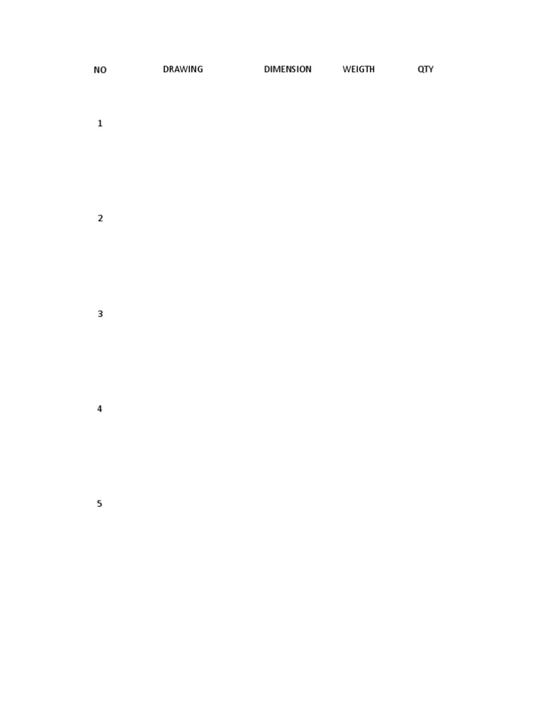 Anchor Bolt Schedule | PDF