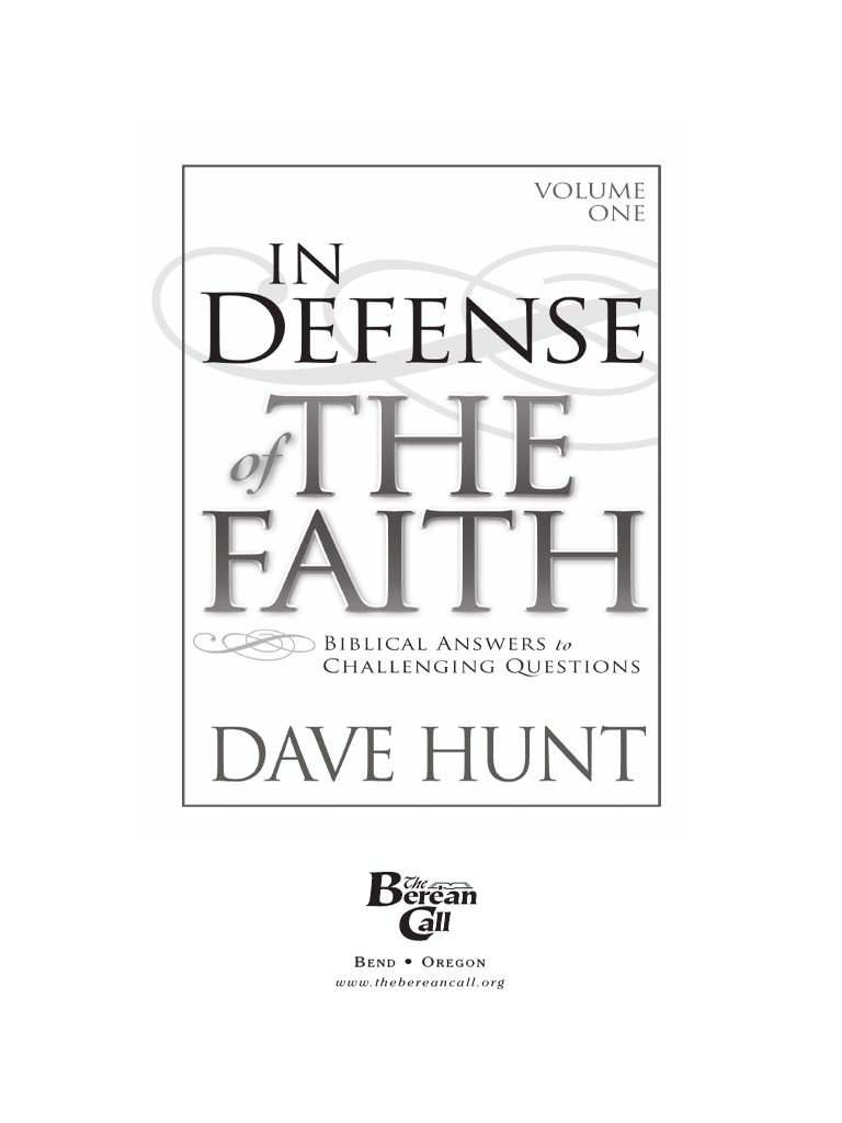 In Defense of The Faith | PDF | Faith | God