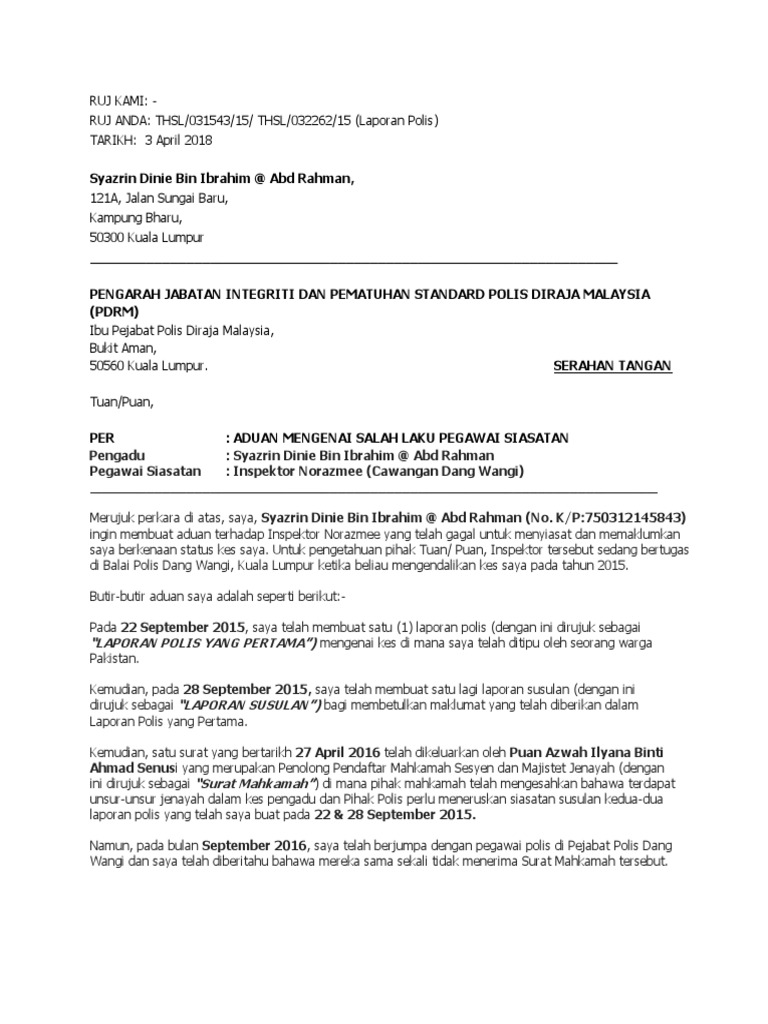 Sample Official Letter | PDF