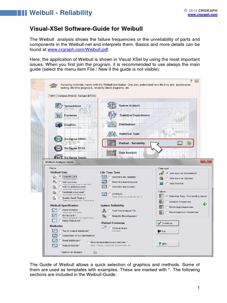 Weibull - Reliability: Visual-Xsel Software-Guide For Weibull | PDF ...