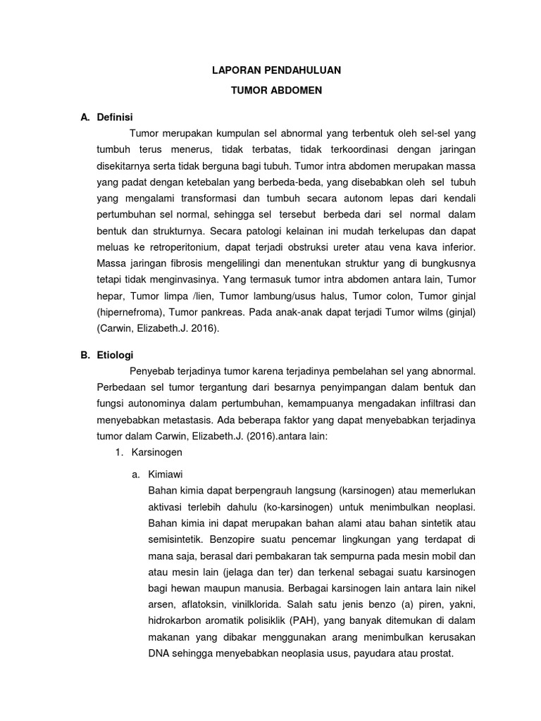 LP Tumor Intra Abdomen | PDF