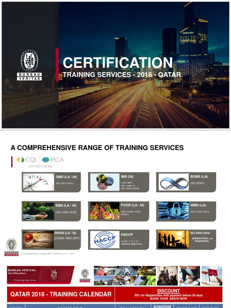 Certification: Training Services - 2018 - Qatar | PDF | Information ...