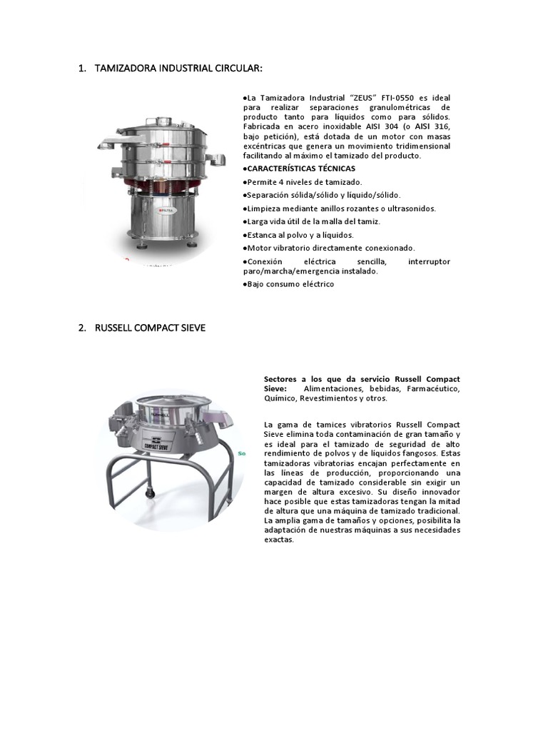 Tamizadora Industrial Circular | PDF | Gasolinera | Naturaleza