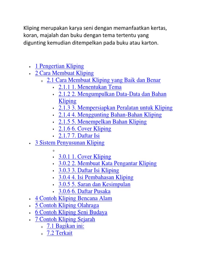 Cara Membuat Kliping yang Benar | PDF | Karier & Perkembangan | Seni
