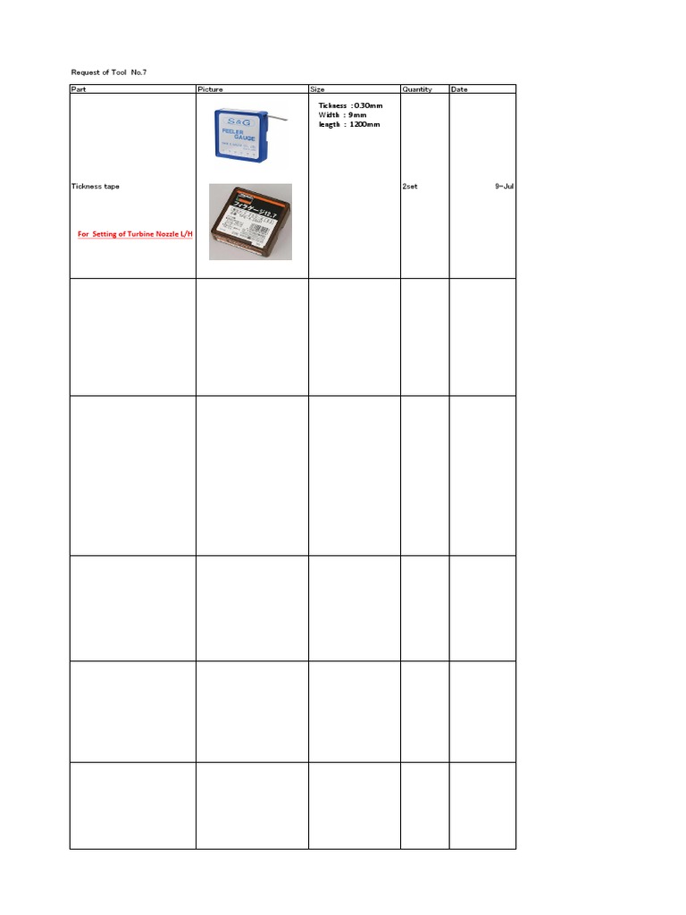 Request of Tool No.7 | PDF