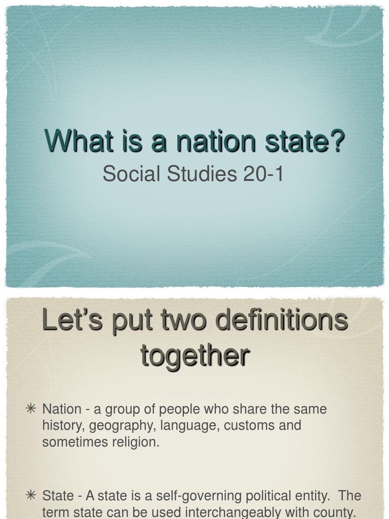 Lesson 4 - What Is A Nation State | Download Free PDF | Nation State ...