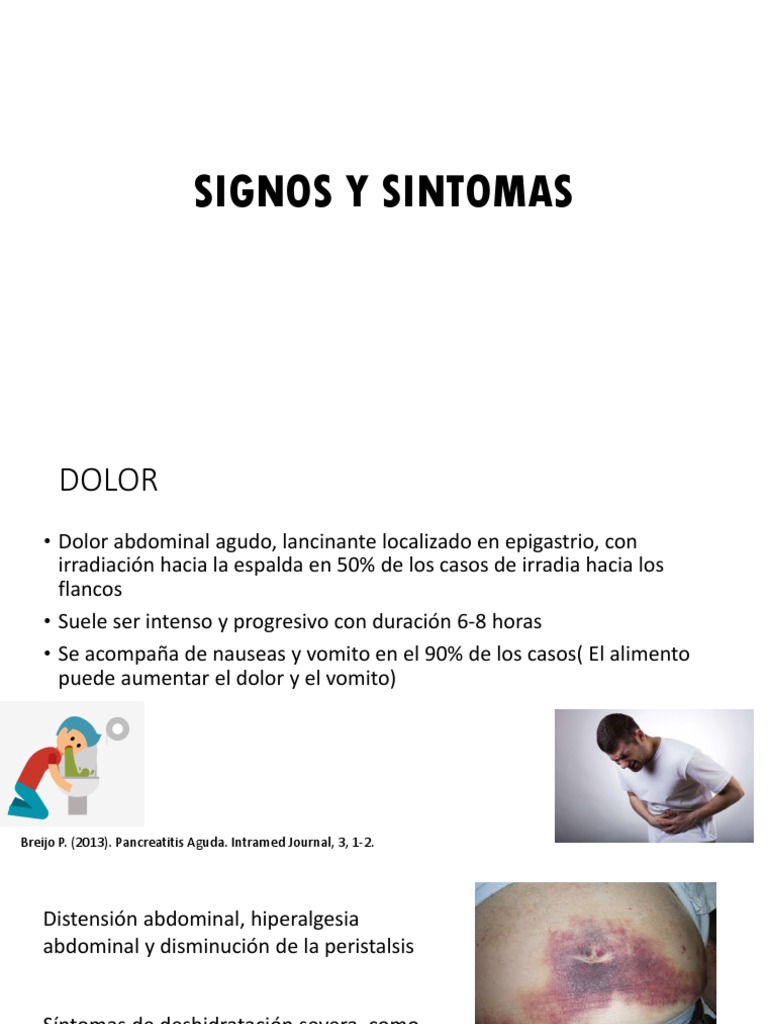 Signos y Sintomas Pancreatitis | PDF