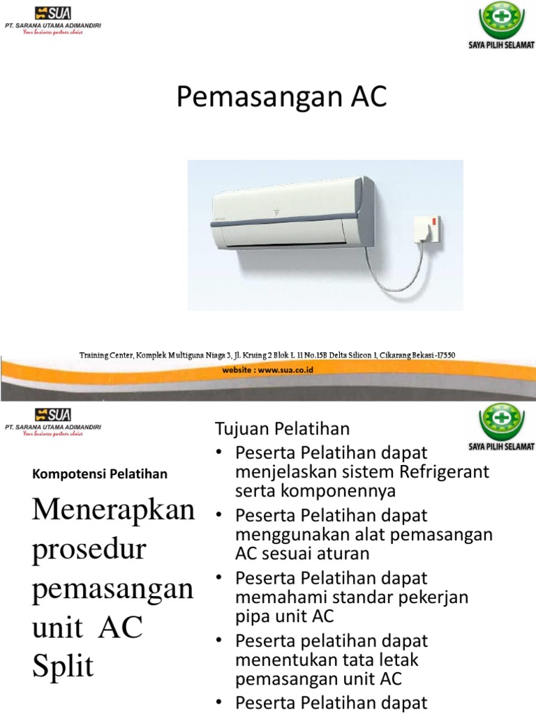 Panduan Pemasangan AC Split yang Benar | PDF