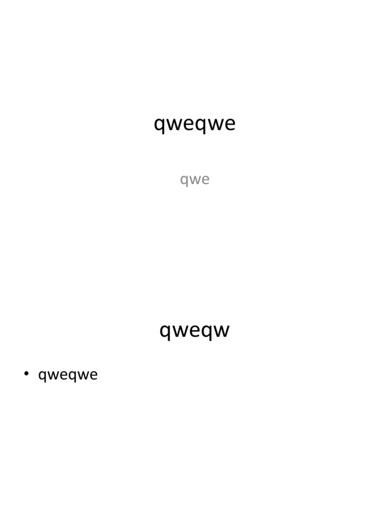 Qweqwe | PDF