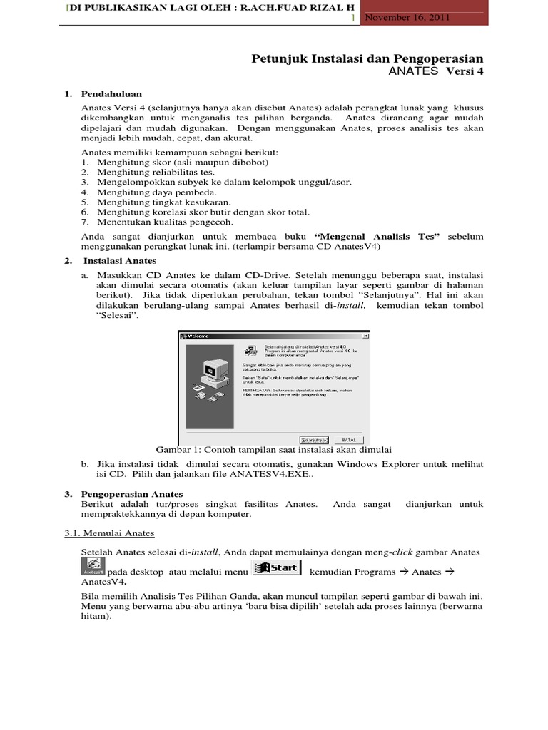 Panduan Instalasi Anates Versi 4 | PDF | Komputer