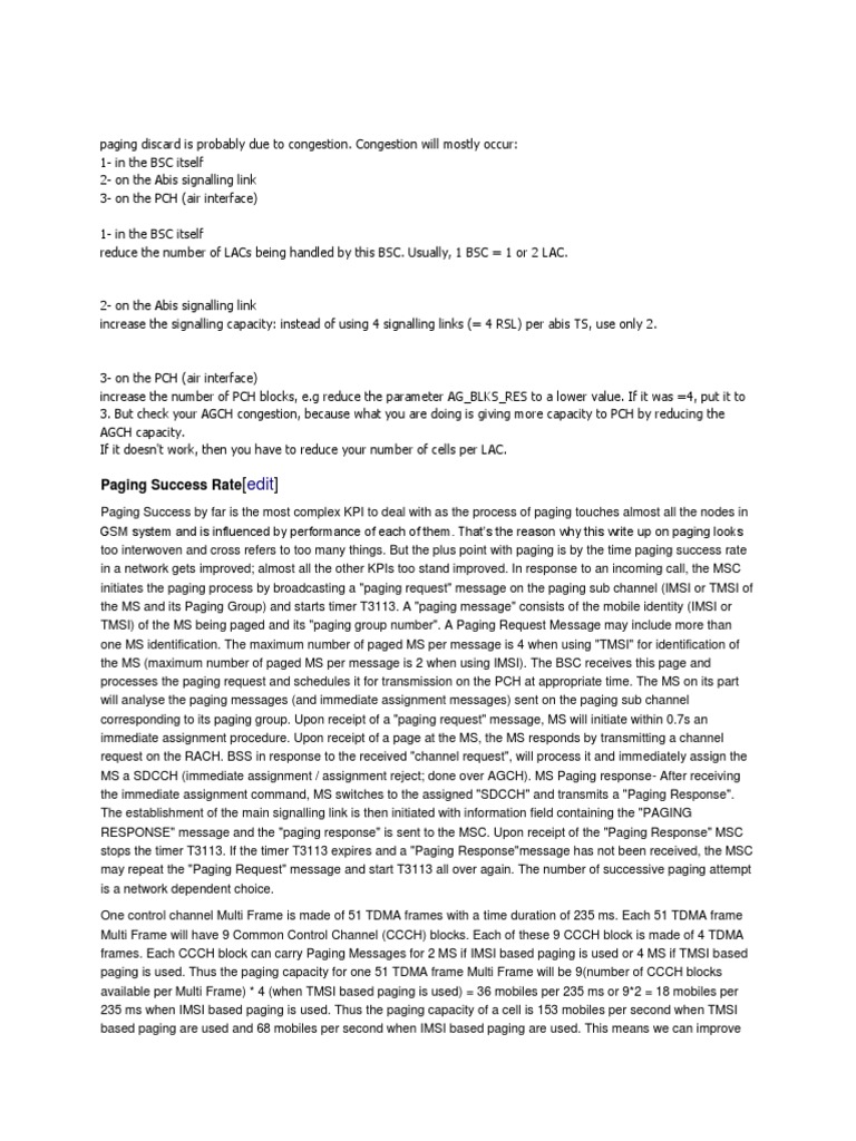 Paging in GSM | PDF | Information And Communications Technology | Networks