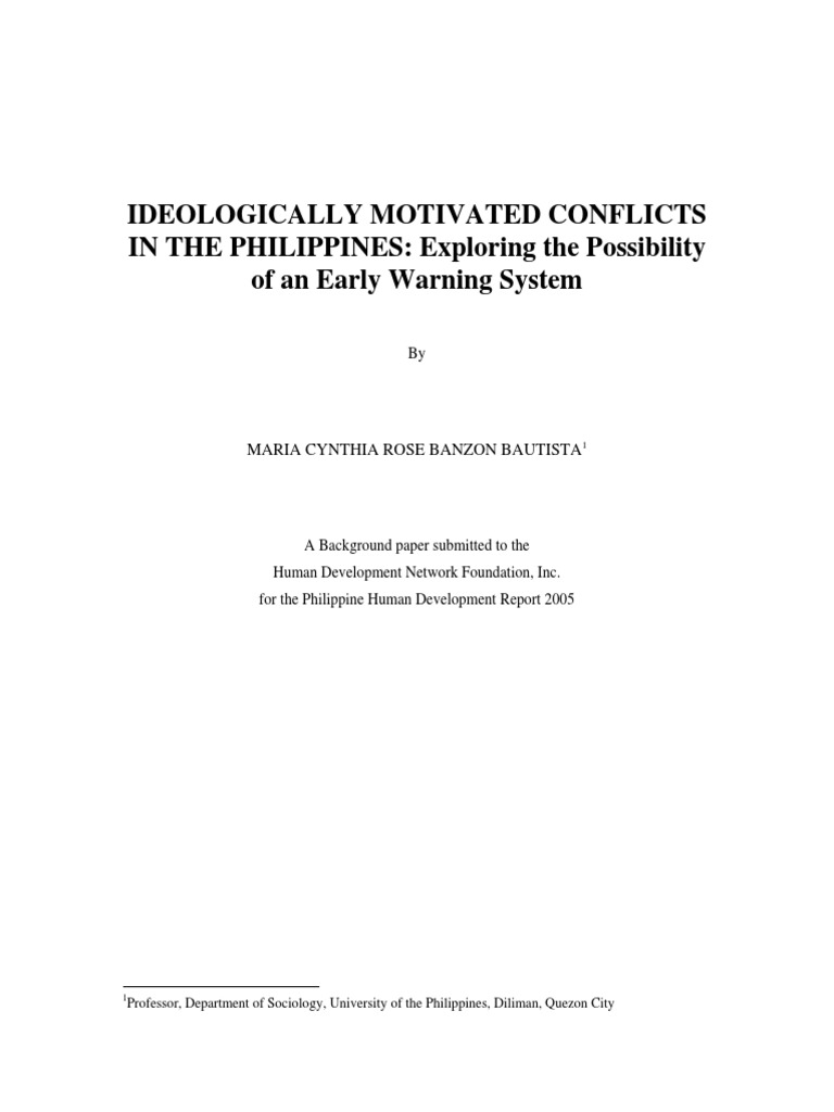 Ideologically Motivated Conflicts | PDF | Philippines | Unrest