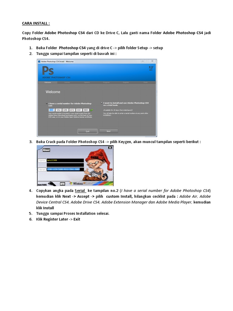 Cara Install Adobe Cs4 | PDF