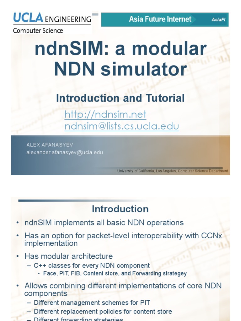 Ndnsim: A Modular NDN Simulator: Introduction and Tutorial | PDF ...